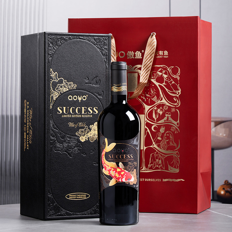 aoyo傲鱼黑金盛限量珍藏赤霞珠西拉味而多红葡萄酒750ML - aoyo傲鱼红酒官网